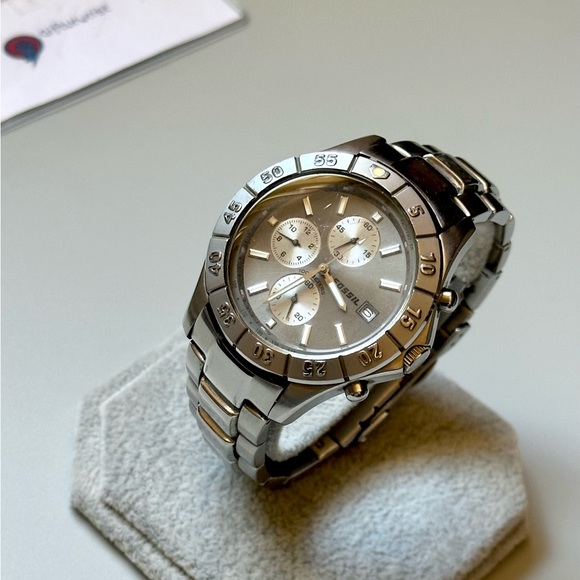 Fossil | Accessories | Fossil Blue Ch233 Gray Dial Chronograph ...